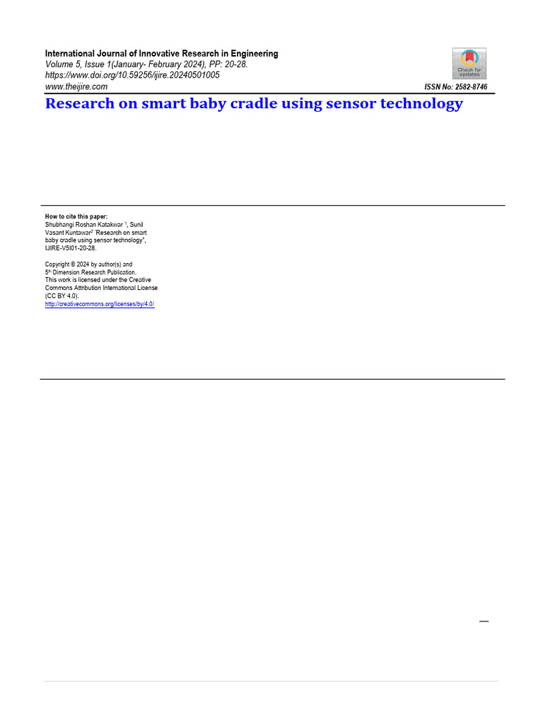 Smart Baby Cradle with IoT Sensors | PDF | Internet Of Things