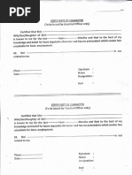 Character Certificate Form | PDF