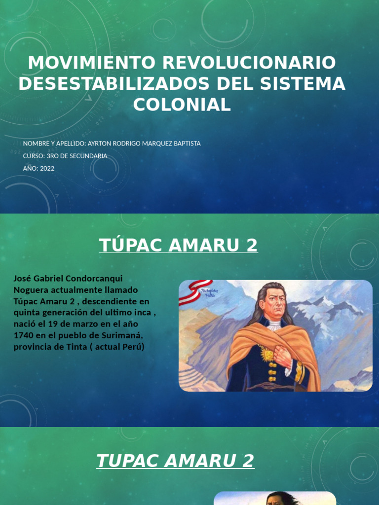 Tupac Amaru 2 - Ayrton Rodrigo Marquez Baptista | PDF