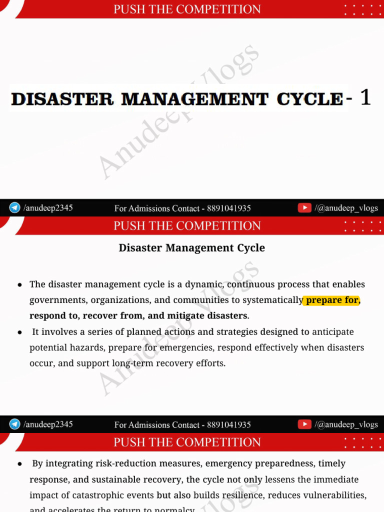 Disaster Management Cycle Explained | PDF | Emergency Management ...