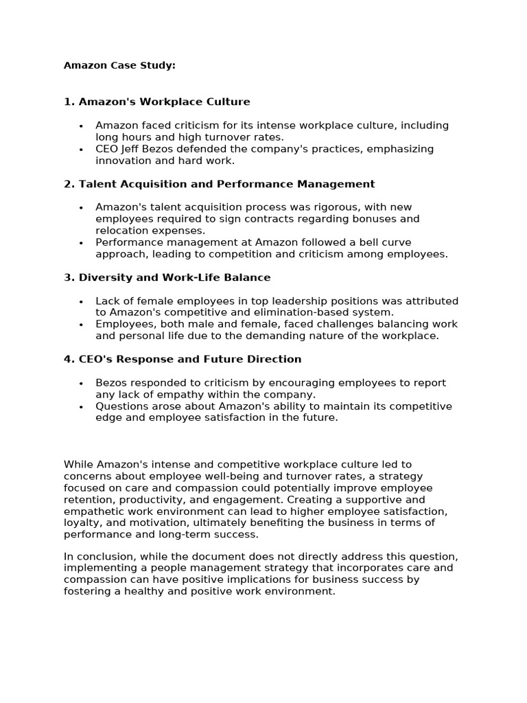 Amazon Case Study | PDF
