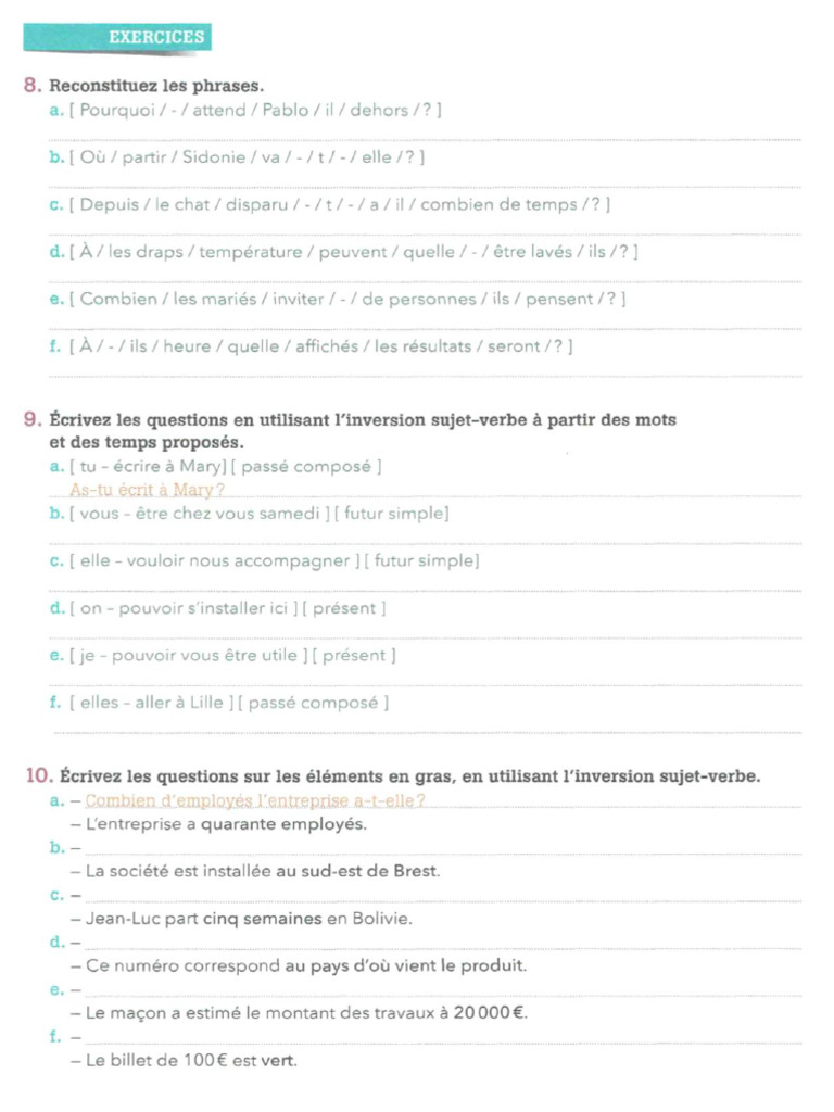 L'Interrogation Et Le Subjonctif - RÉVISION de SUJETS | PDF