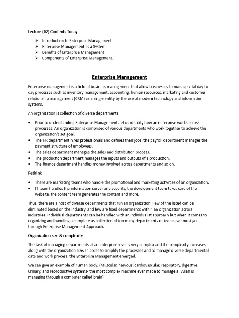 Capter1 EM | PDF | Enterprise Resource Planning | Business Process