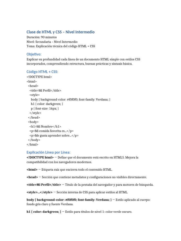 Clase HTML CSS Intermedio | PDF | HTML | Hipervínculo
