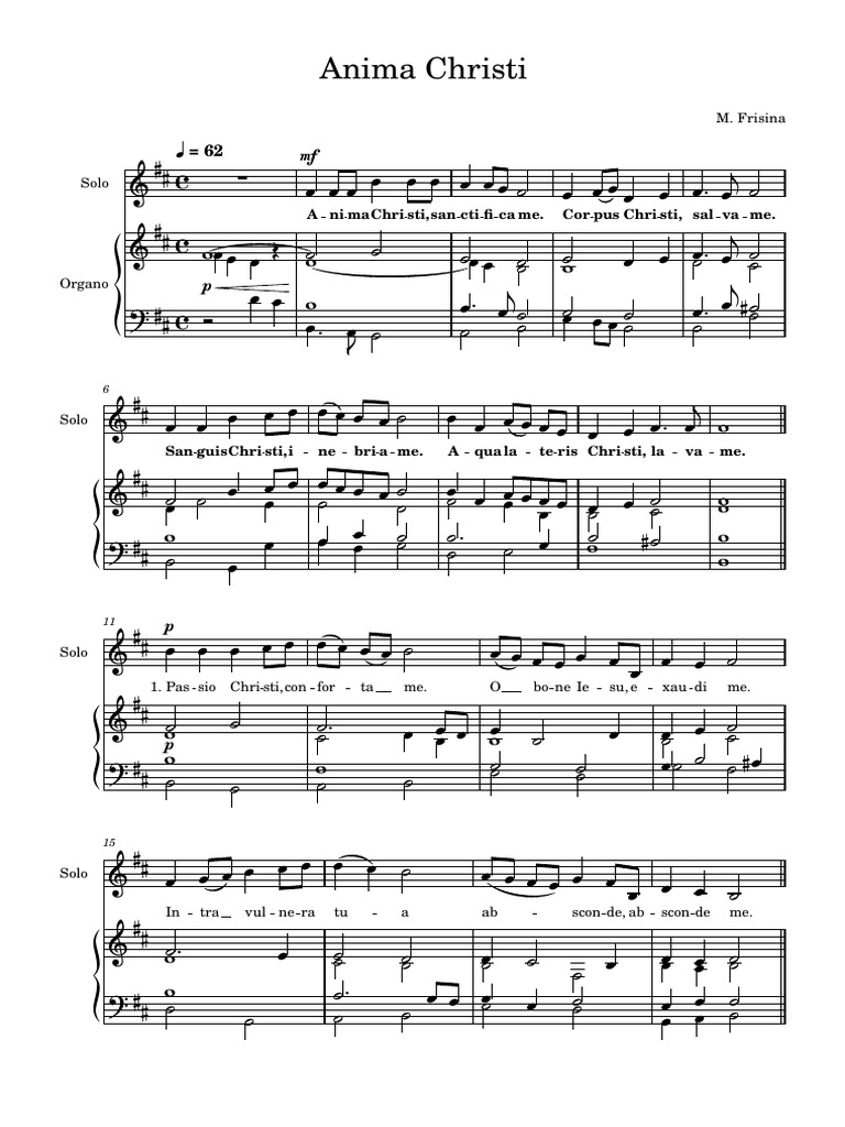 Anima Christi Lyrics by Marco Frisina | PDF