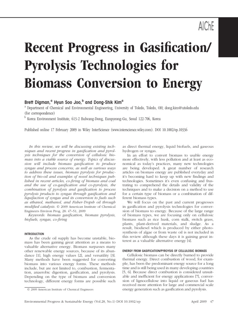 Env Prog and Sustain Energy - 2009 - Digman - Recent progress in ...