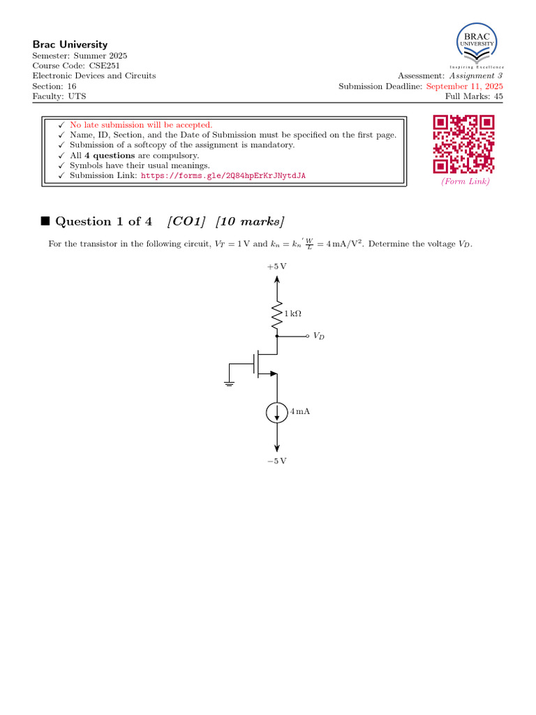 Assignment 3 Bjt Mosfet | PDF | Transistor | Bipolar Junction Transistor