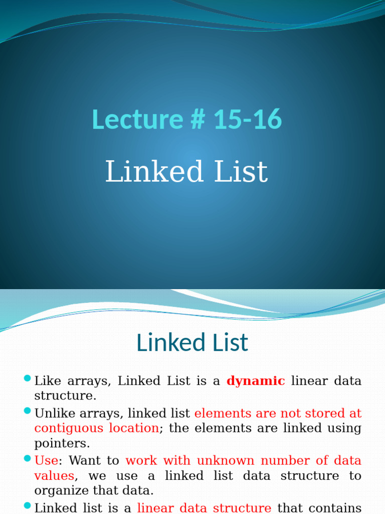 Understanding Linked Lists Basics | PDF | Computer Data | Software ...