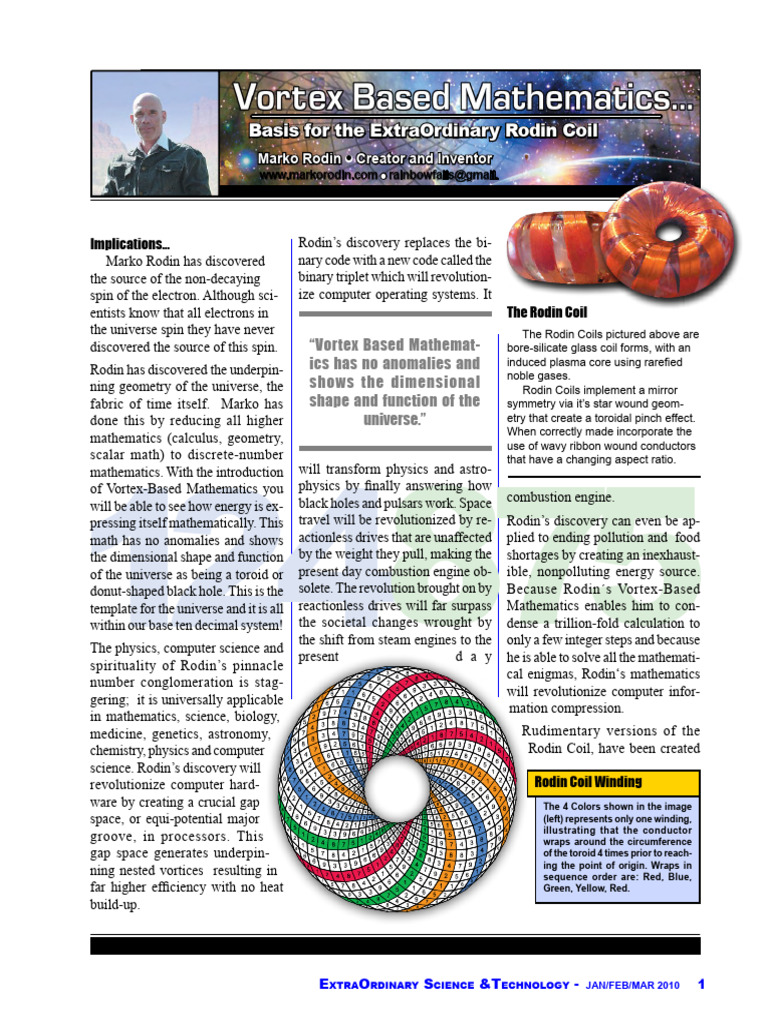 Rodin's Vortex-Based Mathematics Explained | PDF | Force | Physics