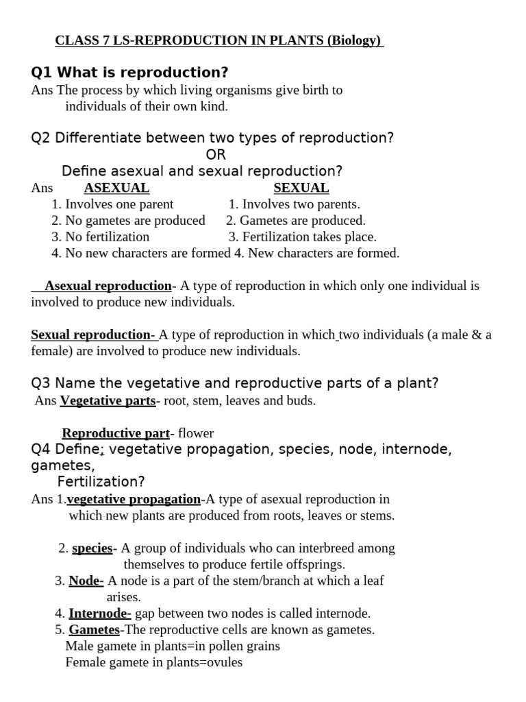 Reproduction in Plants | PDF | Sexual Reproduction | Flowers