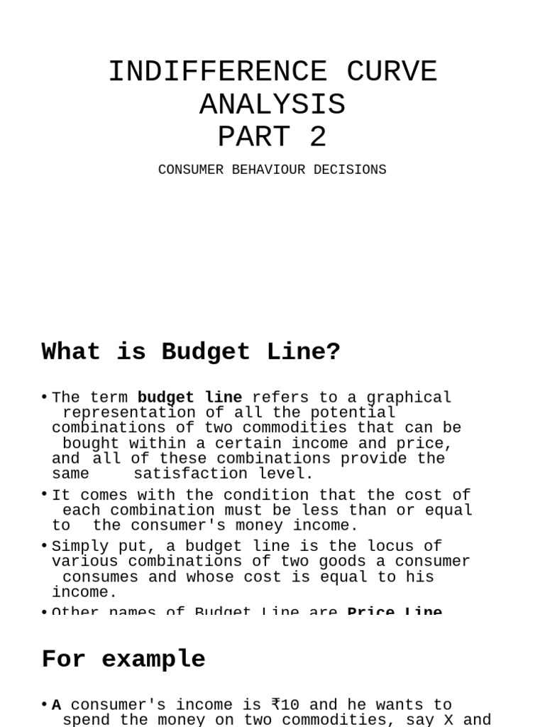 Understanding Budget Line in Economics | PDF | Microeconomics | Economics