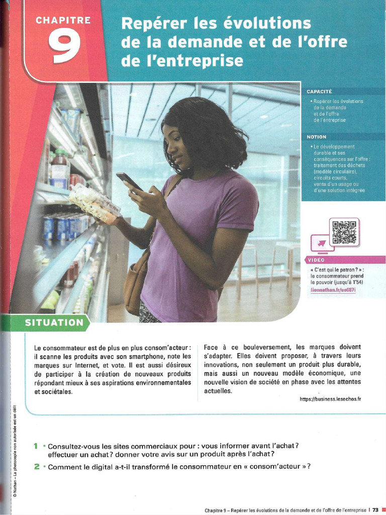 Chapitre 9 Repérer Les Évolutions de La Demande Et de l' Offre - Compressed | PDF