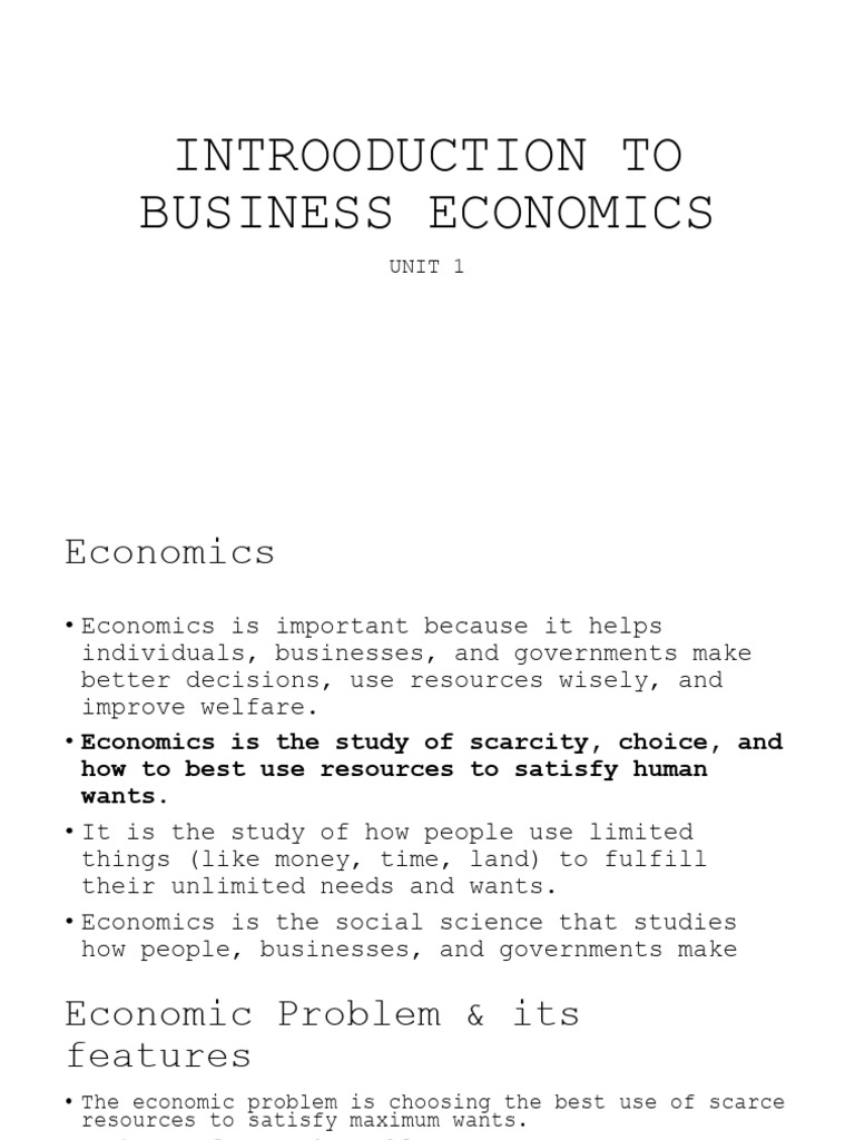Introoduction To Business Economics | PDF | Microeconomics | Economics