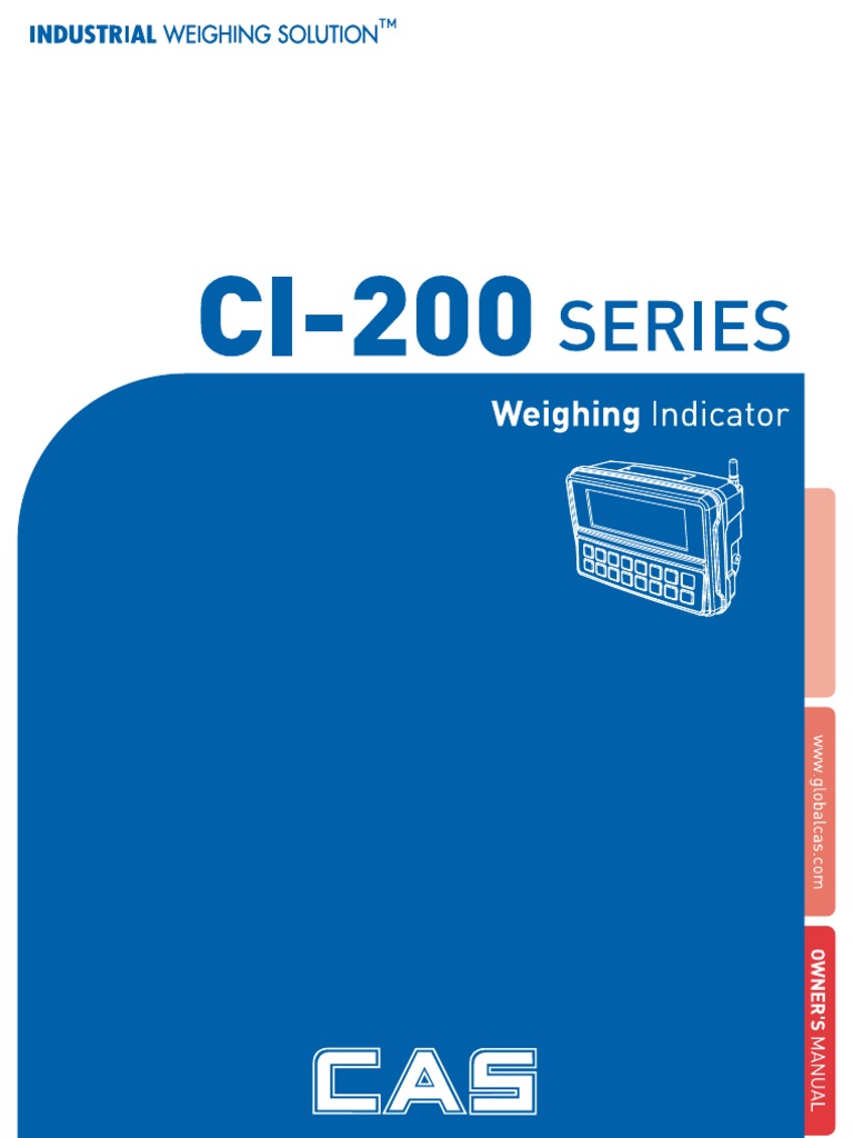 CAS CI-200 User Manual | PDF | Bit Rate | Analog To Digital Converter