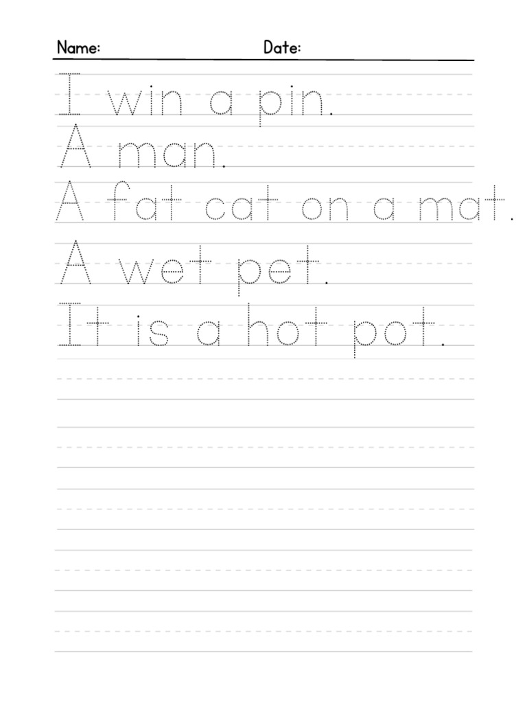 Positive Affirmation Handwriting Practice | PDF