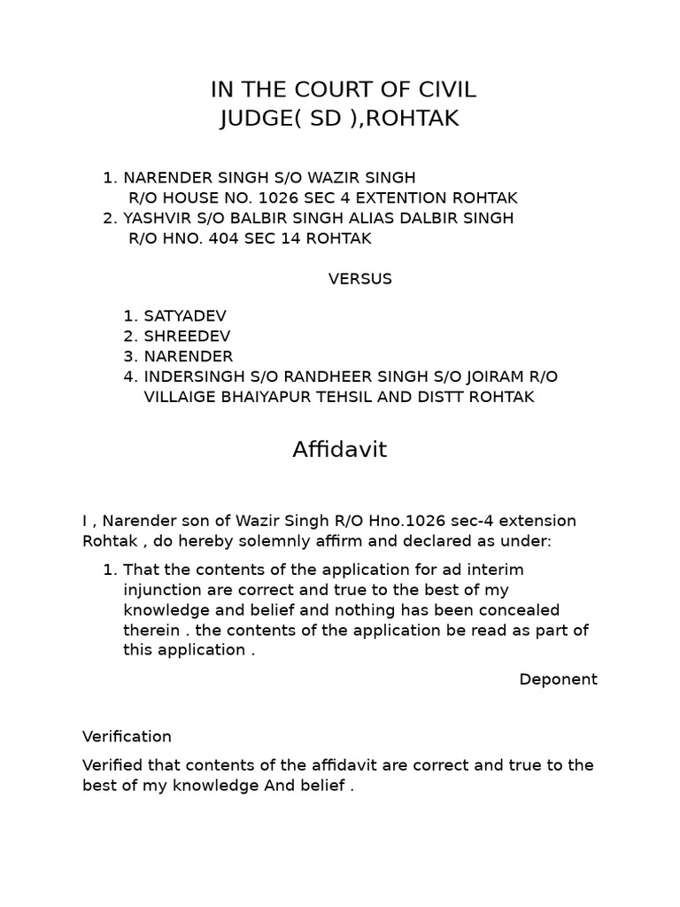 Affadavit Verified Content | PDF