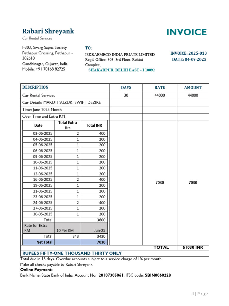 Rabari Shreyank INVOICE 2025-013 | PDF
