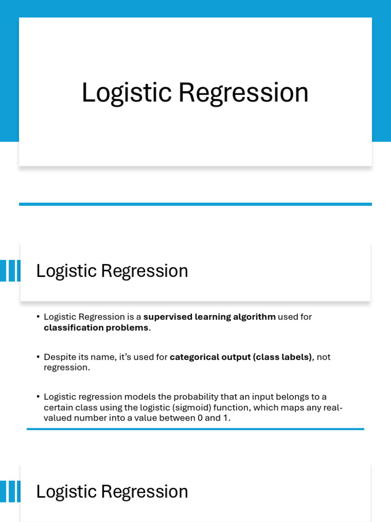L14 Logistic Regression | PDF | Logistic Regression | Regression Analysis