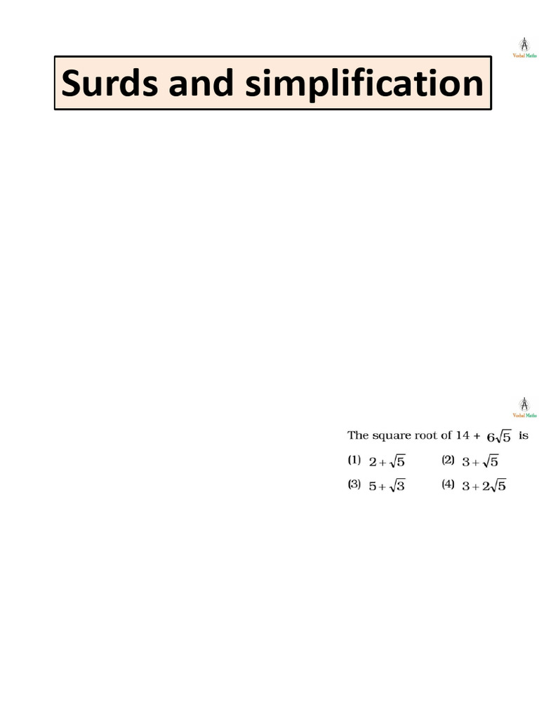 Surds Indices) | PDF