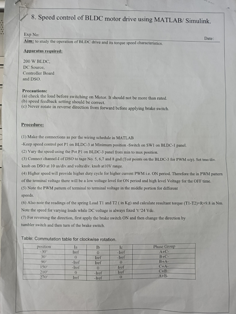 Speed Control of BLDC Motor in MATLAB | PDF | Power Inverter ...