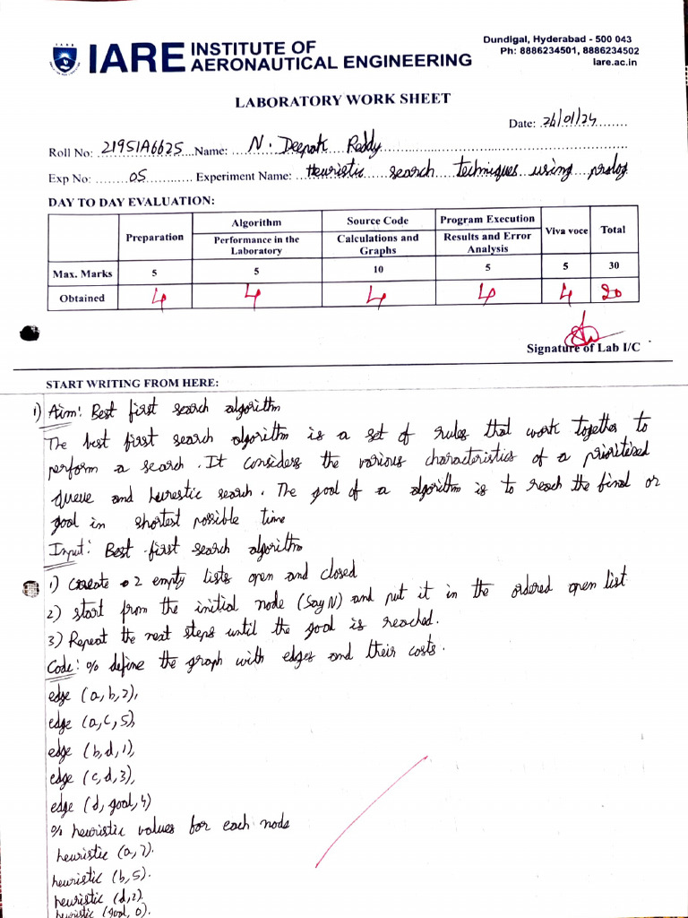 Laboratory Evaluation Worksheet Template | PDF