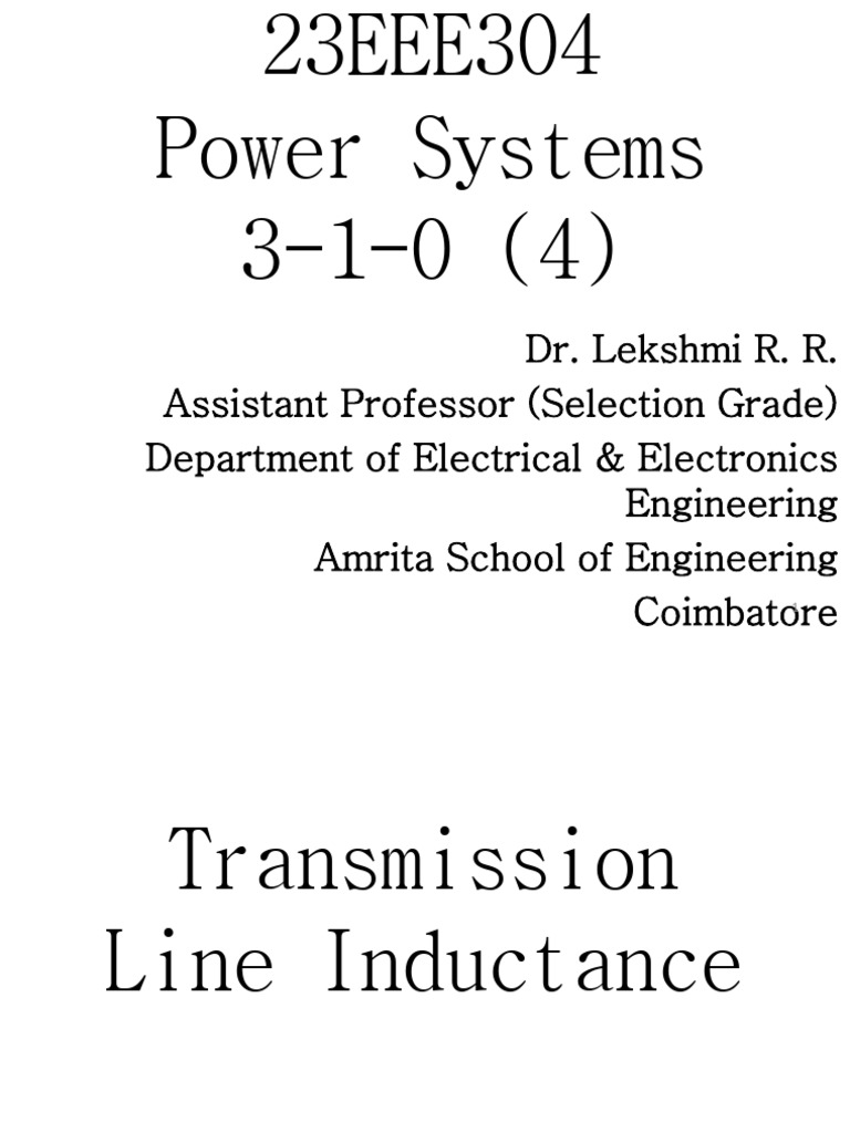 Transmission Line Inductance Explained | PDF | Electric Power ...