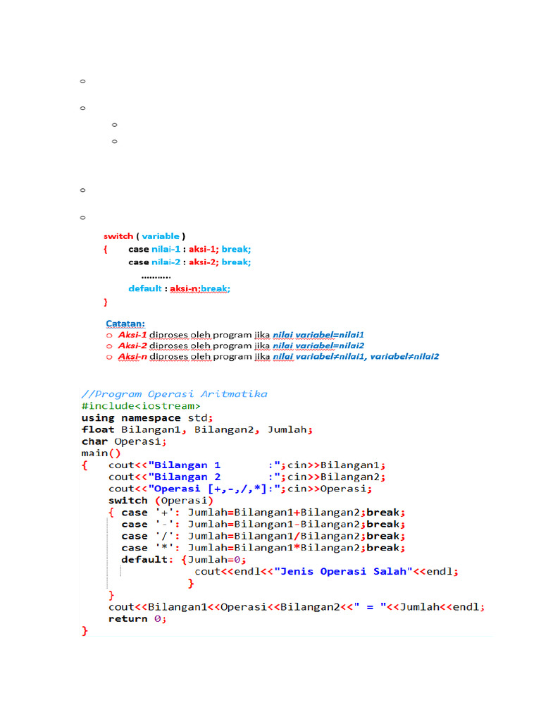Materi Praktikum 8. Struktur Kendal - Percabangan | PDF