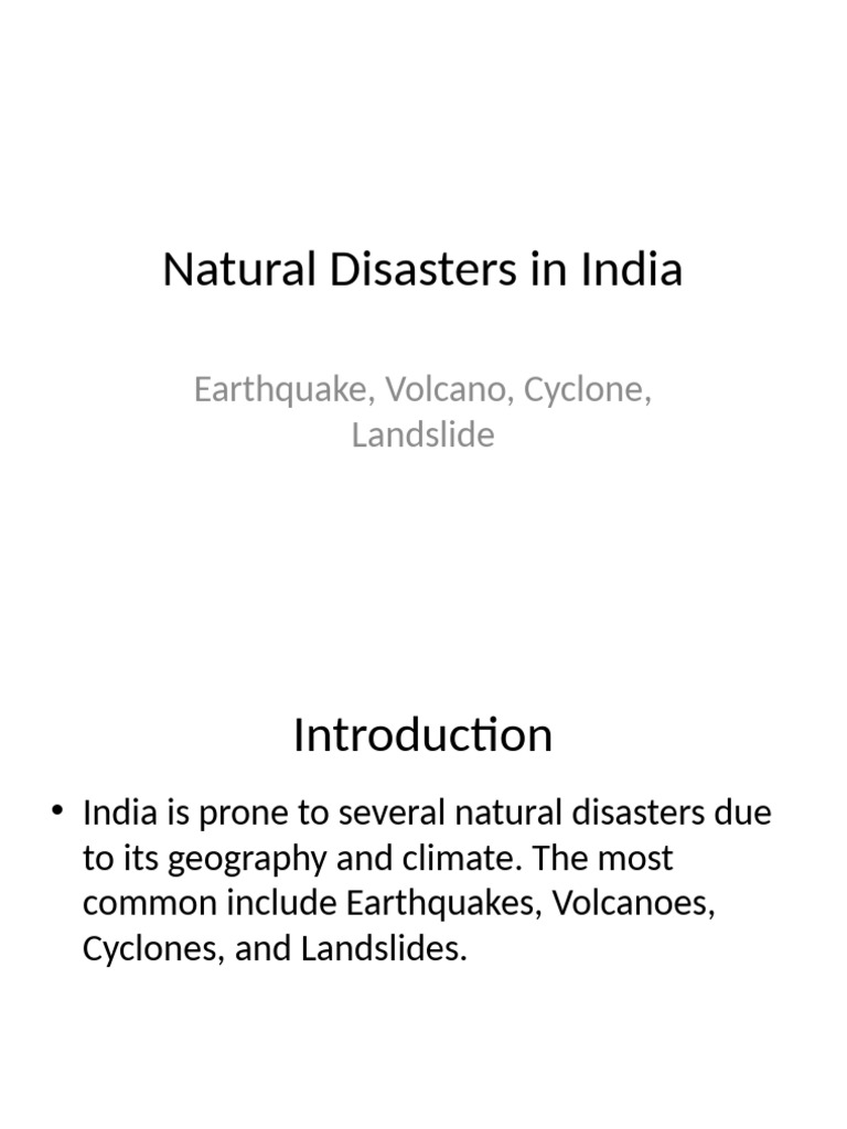 Natural Disasters India | PDF