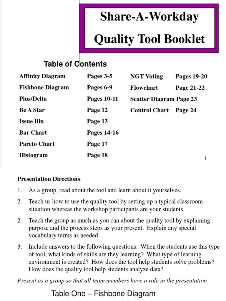 Teaching Quality Tools: An Interactive Workshop | PDF | Causality | Histogram