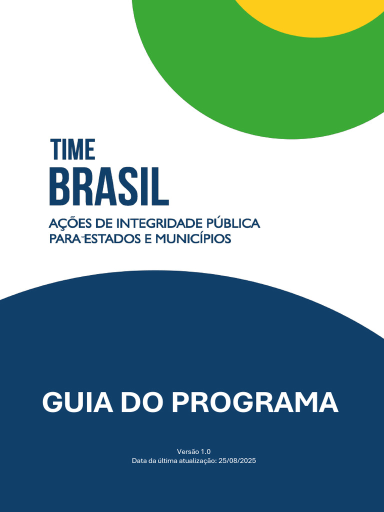 Guia do Programa Time Brasil: Integridade Pública | PDF | Transparência ...