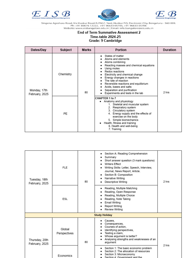 9 Grade Caie - Sa 2 - 2024-25 | PDF | Chemical Reactions | Chemistry