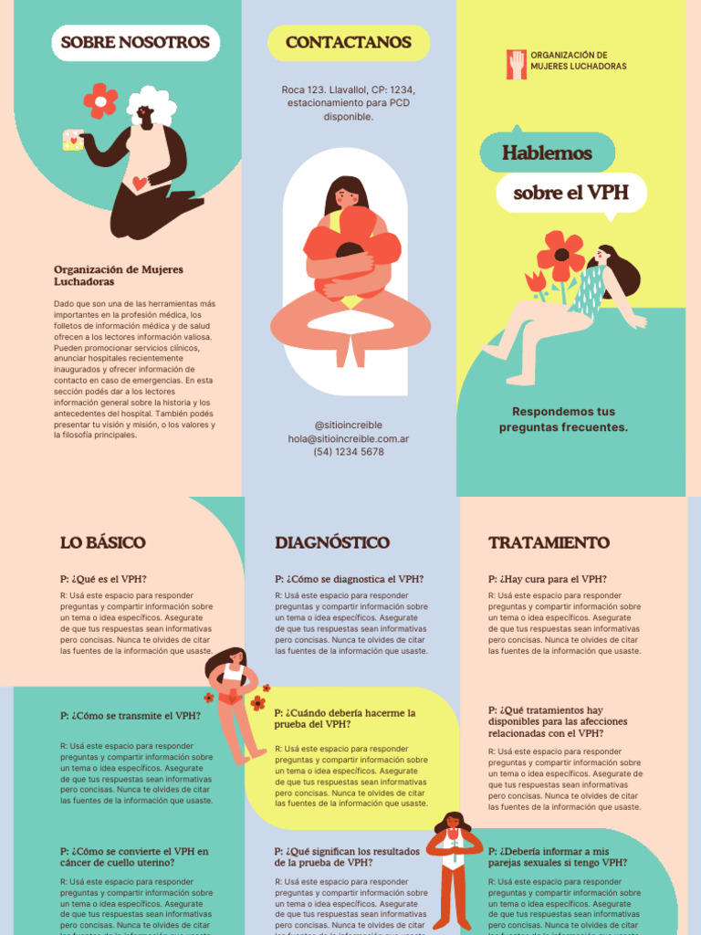 Folleto Informativo Educativo Sobre VPH de Estilo Amigable y ...