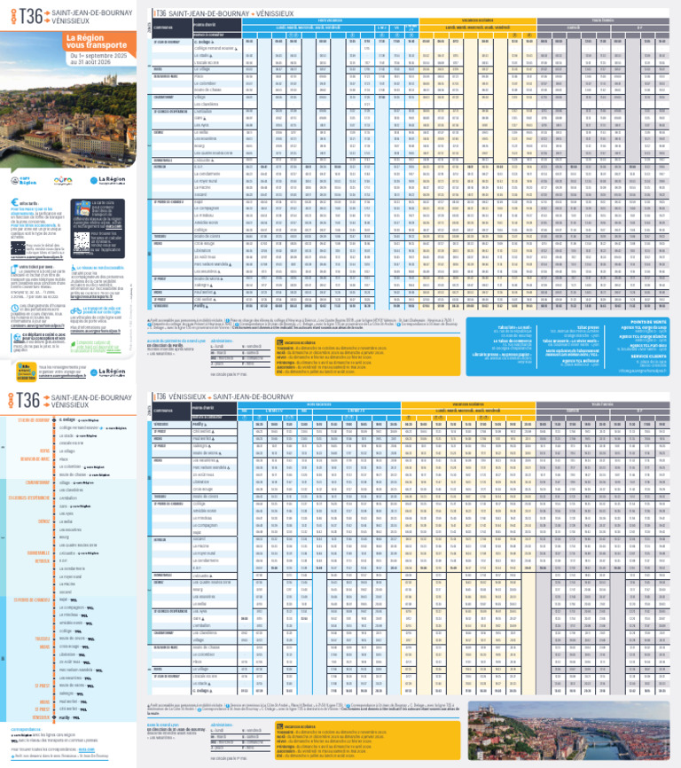 Horaires Ligne T36 2025-2026 | PDF