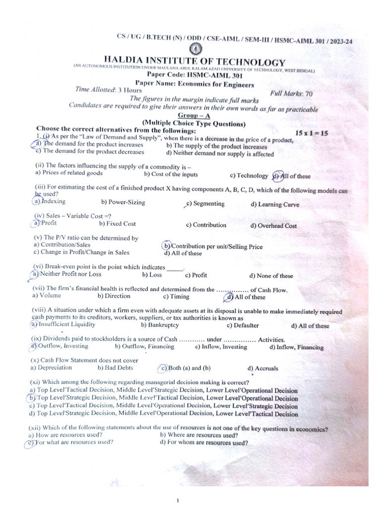 Previous Year Question | PDF