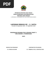 Pelaporan Revitalisasi (Lap. Mingguan - Laporan Bulanan - Lap. 50% - Lap. 100%) | PDF
