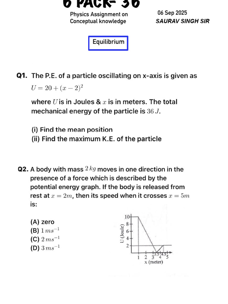 6 PACK-36: Equilibrium | PDF