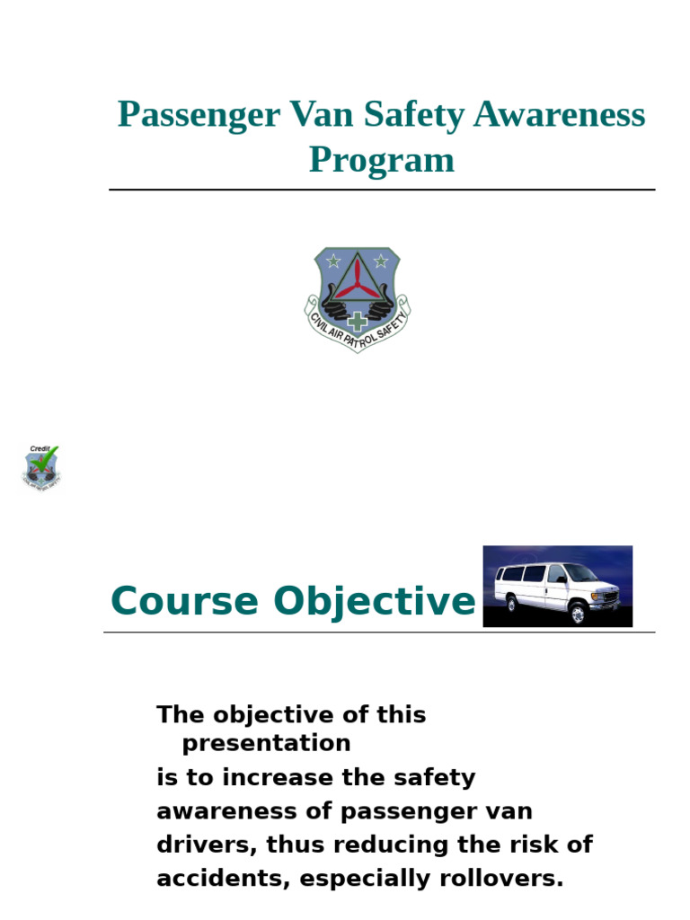 Passenger Van Safety Training Guide | PDF | Traffic Collision | Seat Belt