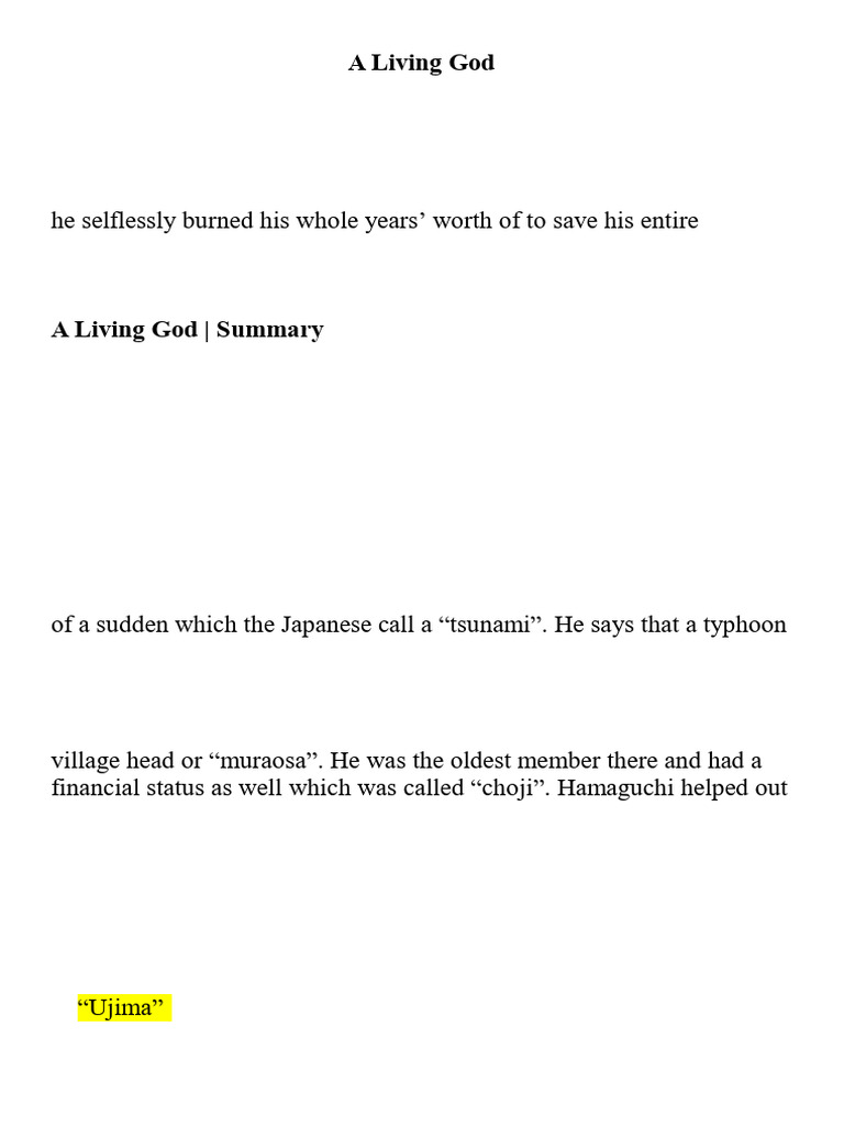 A Living God | PDF