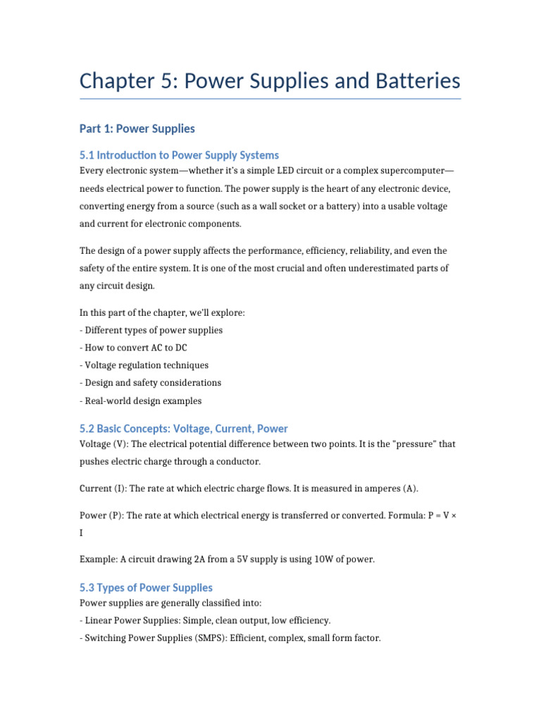 Functions of Power Supplies Explained | PDF | Power Supply | Rectifier