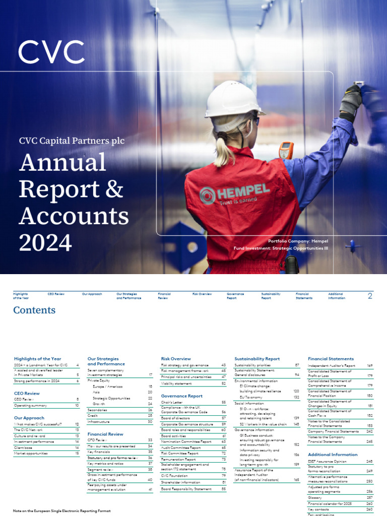 CVC Annual Report and Accounts 2024 | PDF | Private Equity | Investing