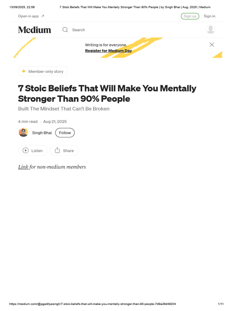 7 Stoic Principles for Mental Strength | PDF | Psychological Concepts