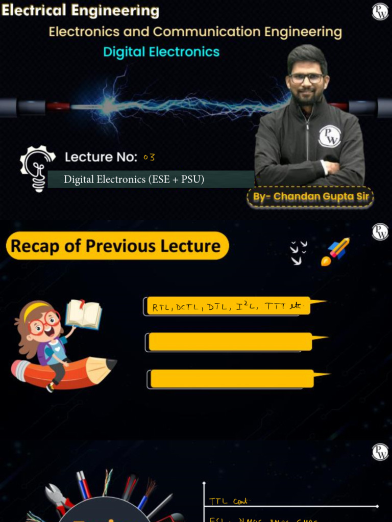 Digital Electronics (ESE PSU) 03 Class Notes | PDF