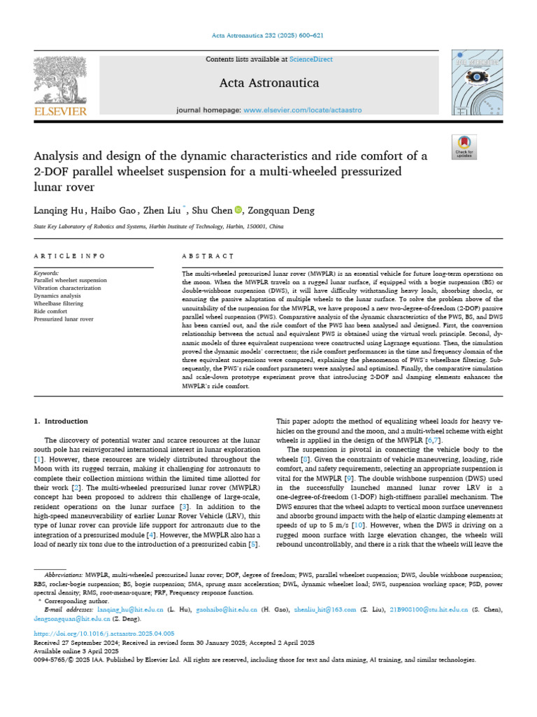 Analysis and Design of The Dynamic Characteristics and Ride Comfort of ...