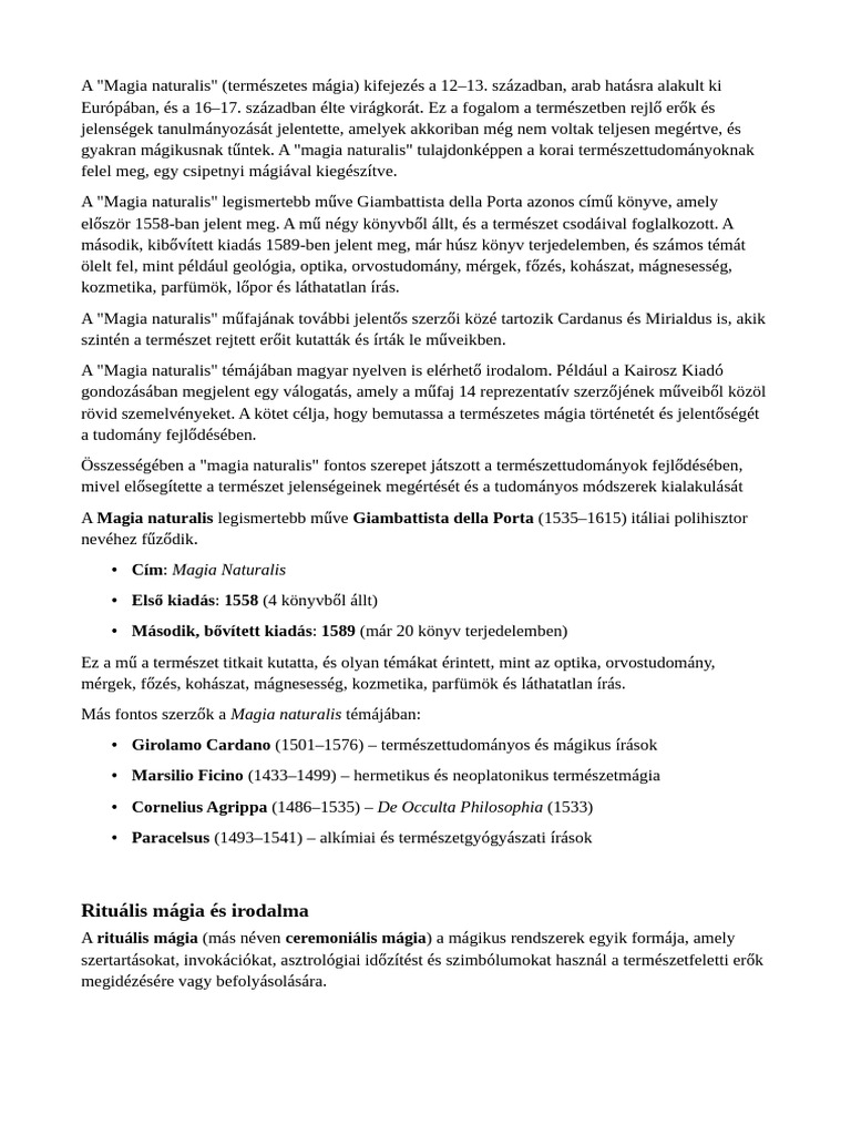 Mágia Naturalis | PDF