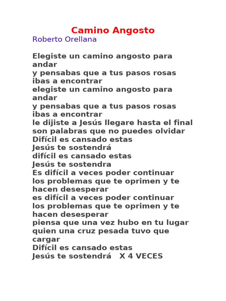 Camino Angosto | PDF
