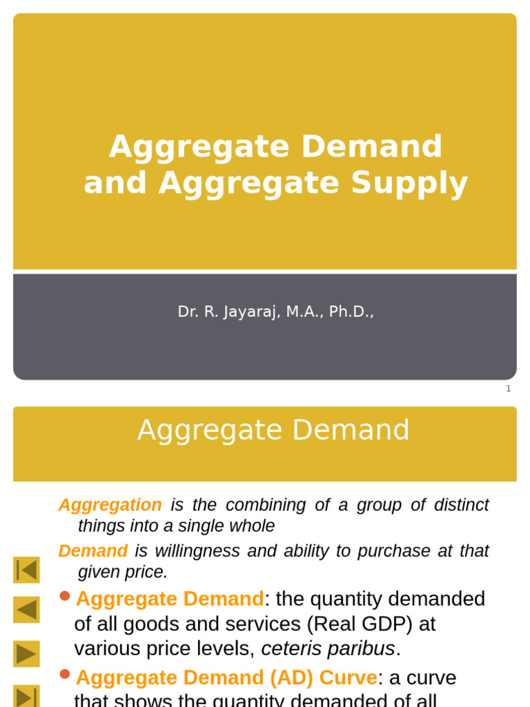 Macroeconomics AD&as | PDF | Supply (Economics) | Aggregate Demand