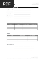 Internal Job Application Form Template | PDF