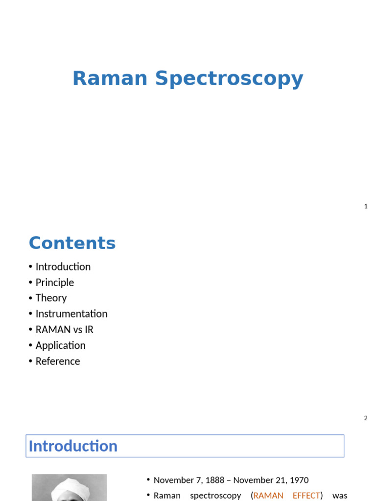 RAMAN SPECTROSCOPY Detailed | PDF | Raman Spectroscopy | Infrared Spectroscopy