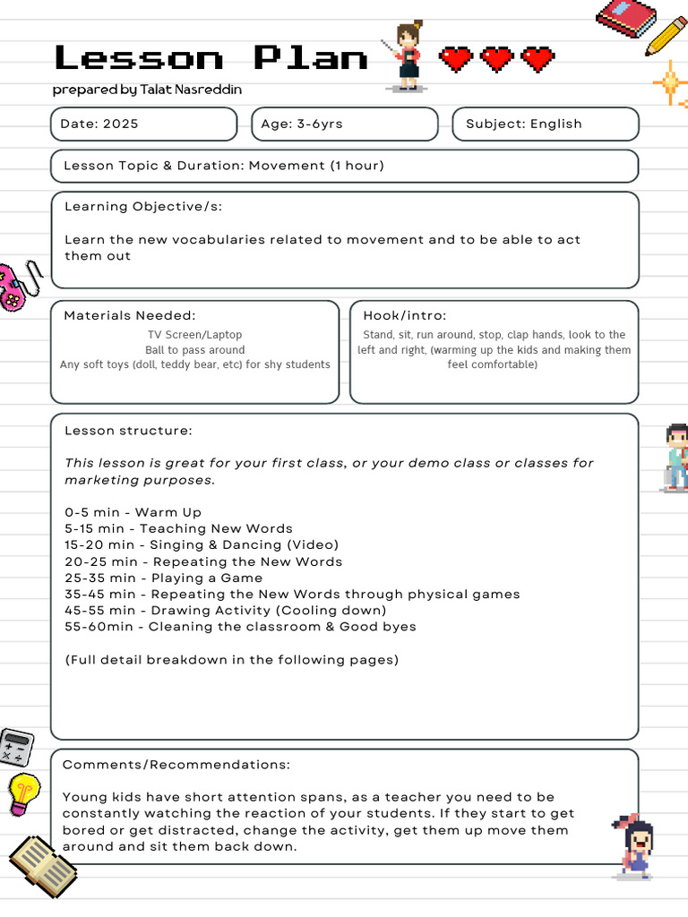 Lesson Plan: Prepared by Talat Nasreddin | PDF | Classroom | Teachers