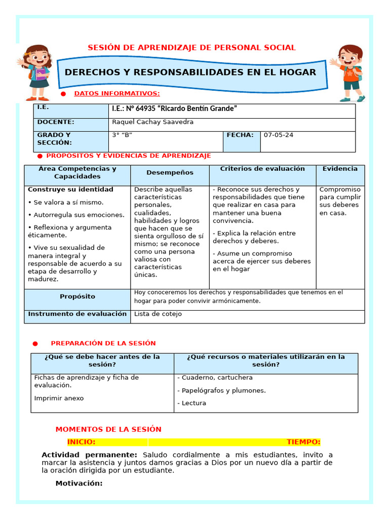 Deberes y Responsabilidades 06-5 | PDF | Estereotipos | Escuelas